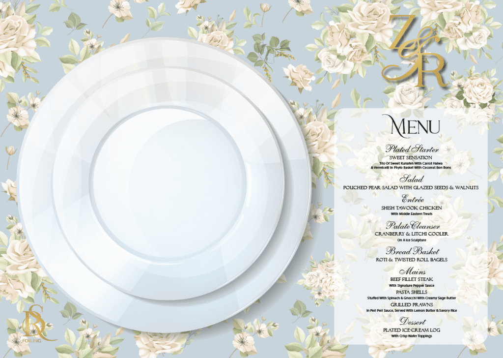 Menu Placemats